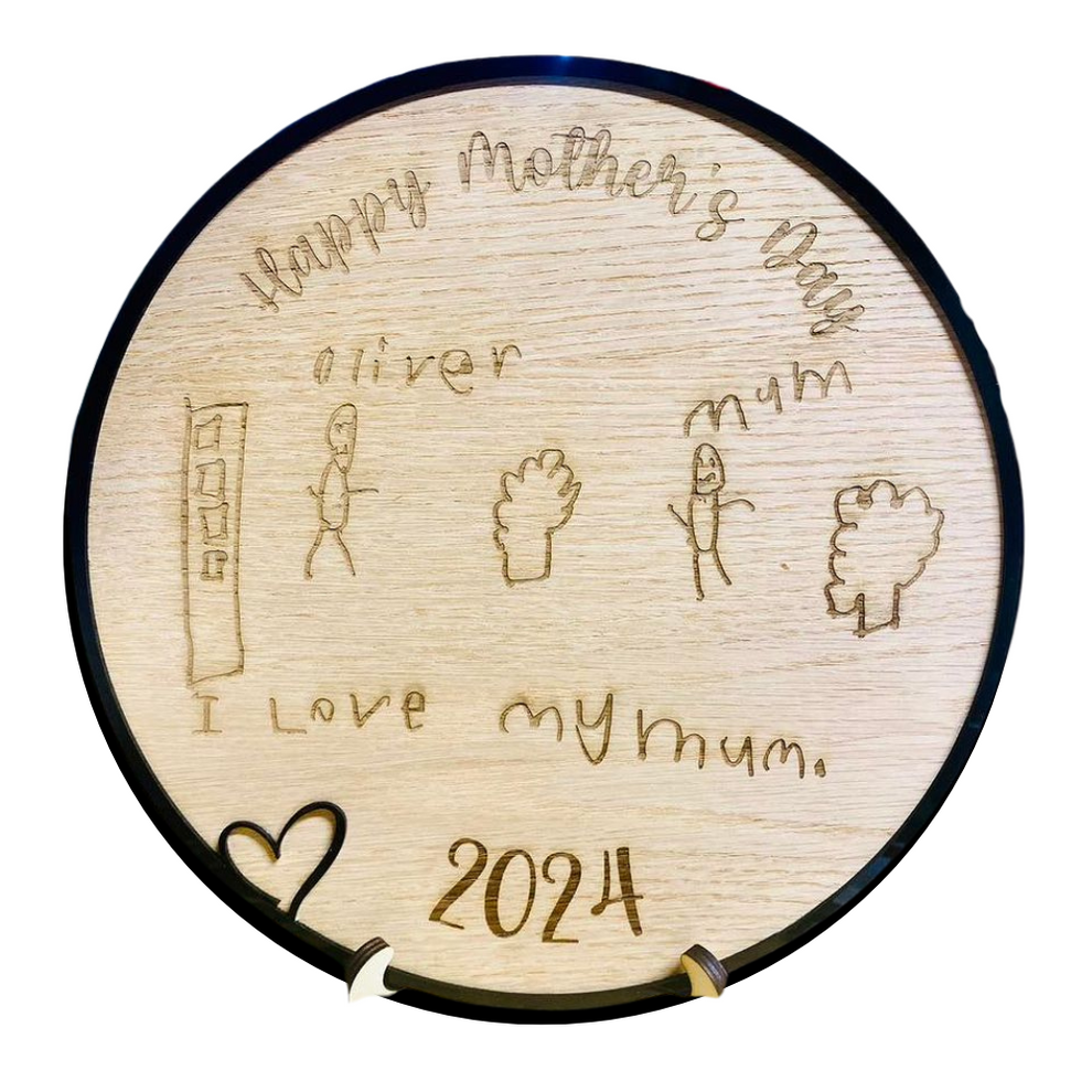 Kids Drawing Mother's Day Sign – Elite Laser Creations
